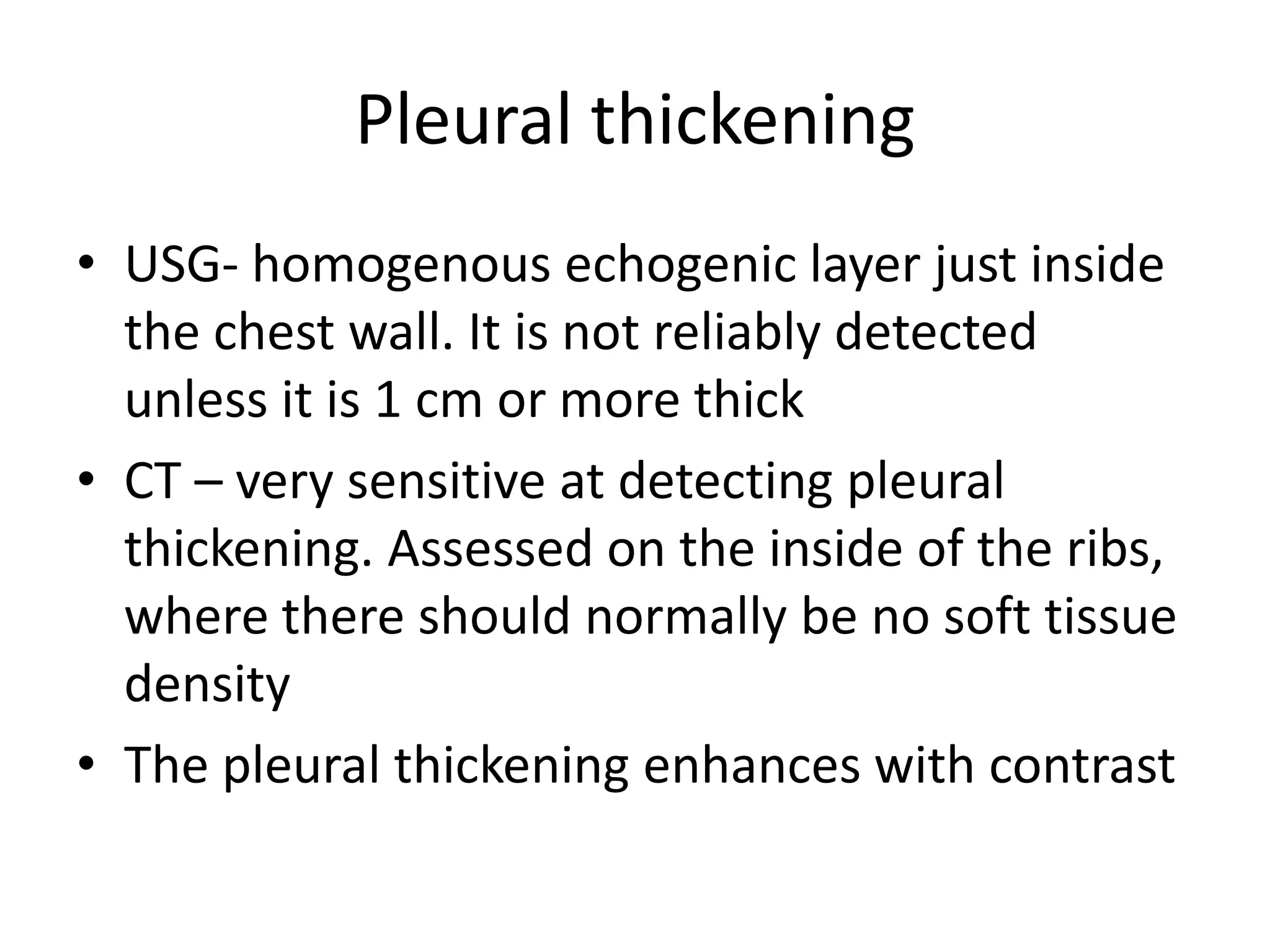 CT Chest: Pleural Thickening | PPTX