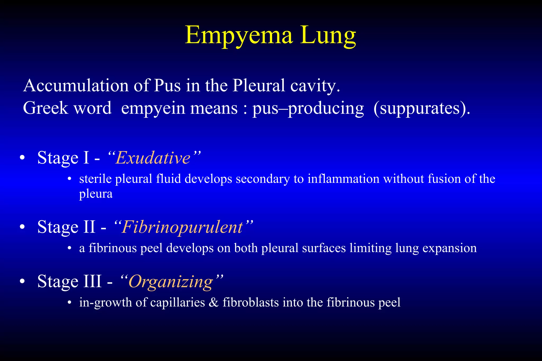 CXR: Loculated Empyema | PPT