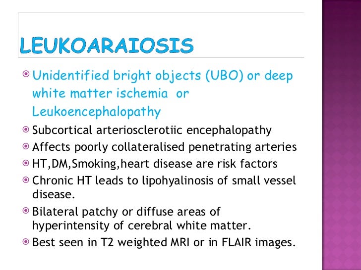 MRI: Leukoaraiosis