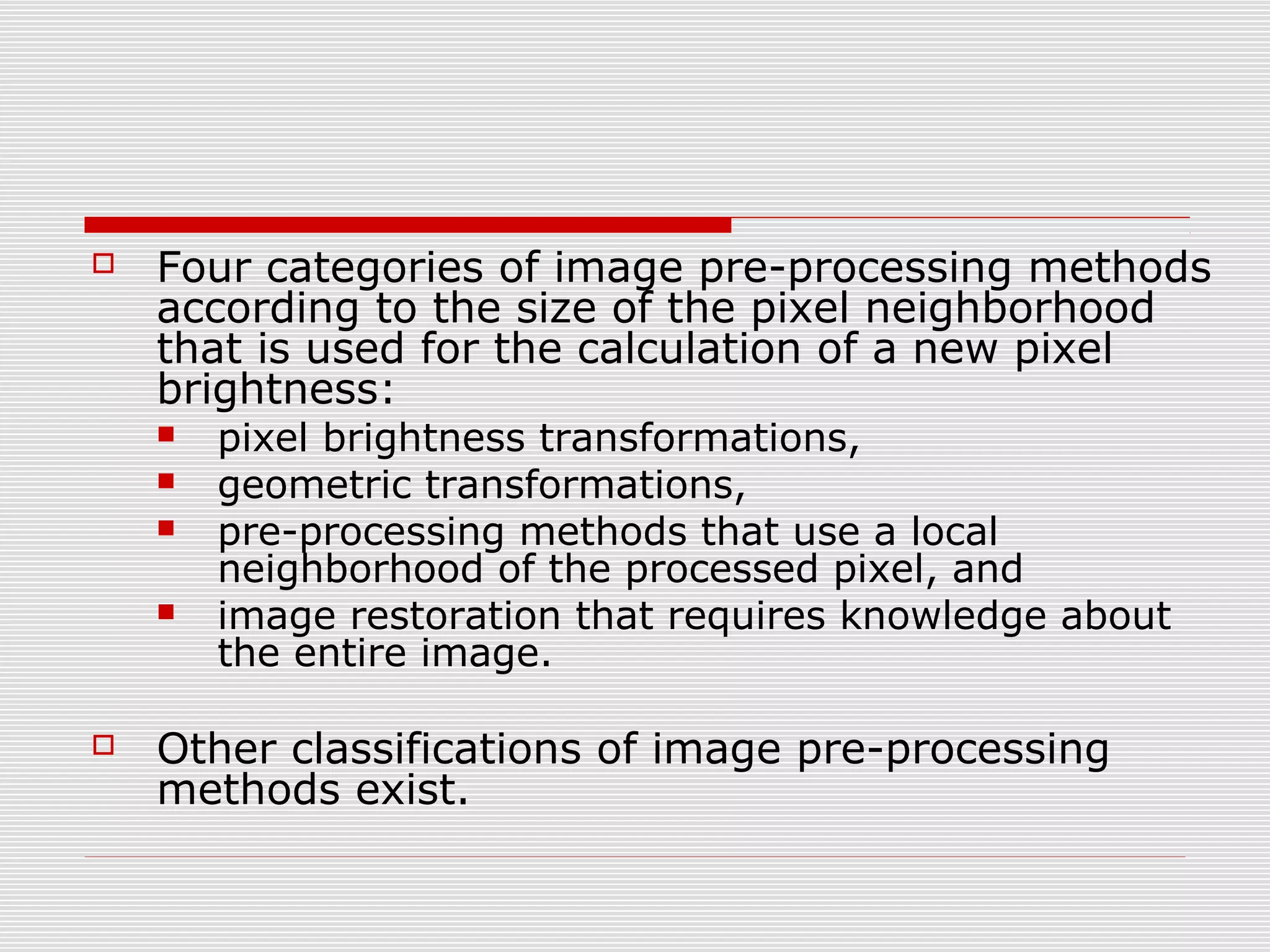 Image pre processing | PPT