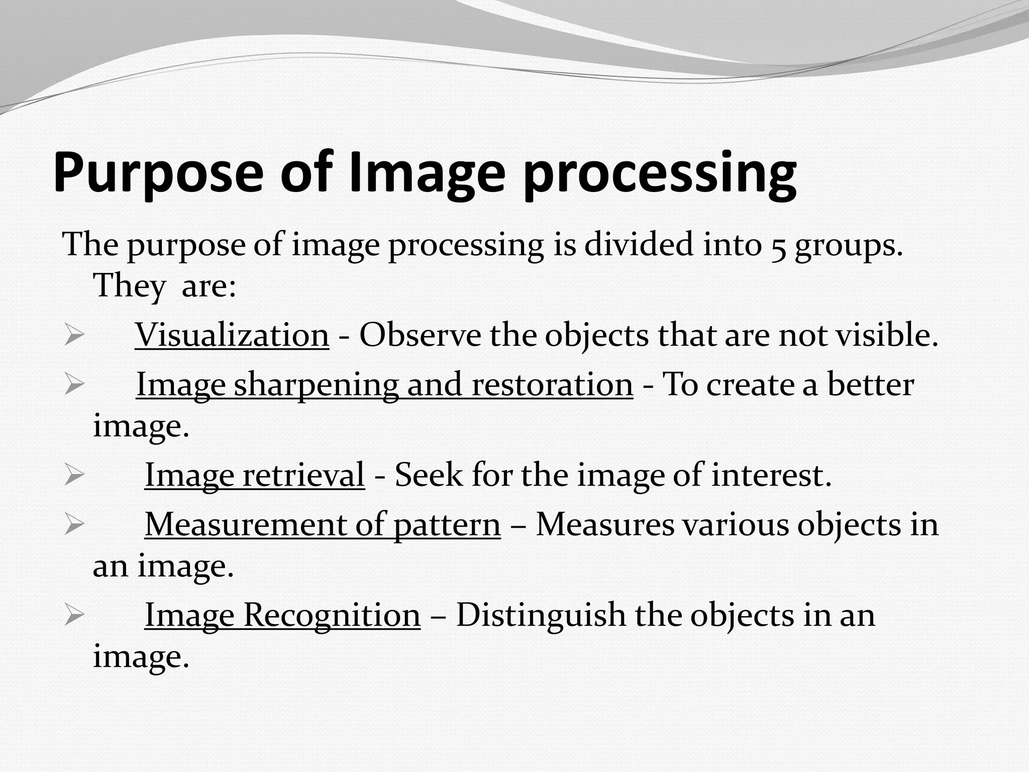 Image proccessing and its application | PPTX
