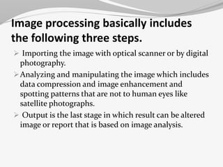 Image proccessing and its application | PPTX