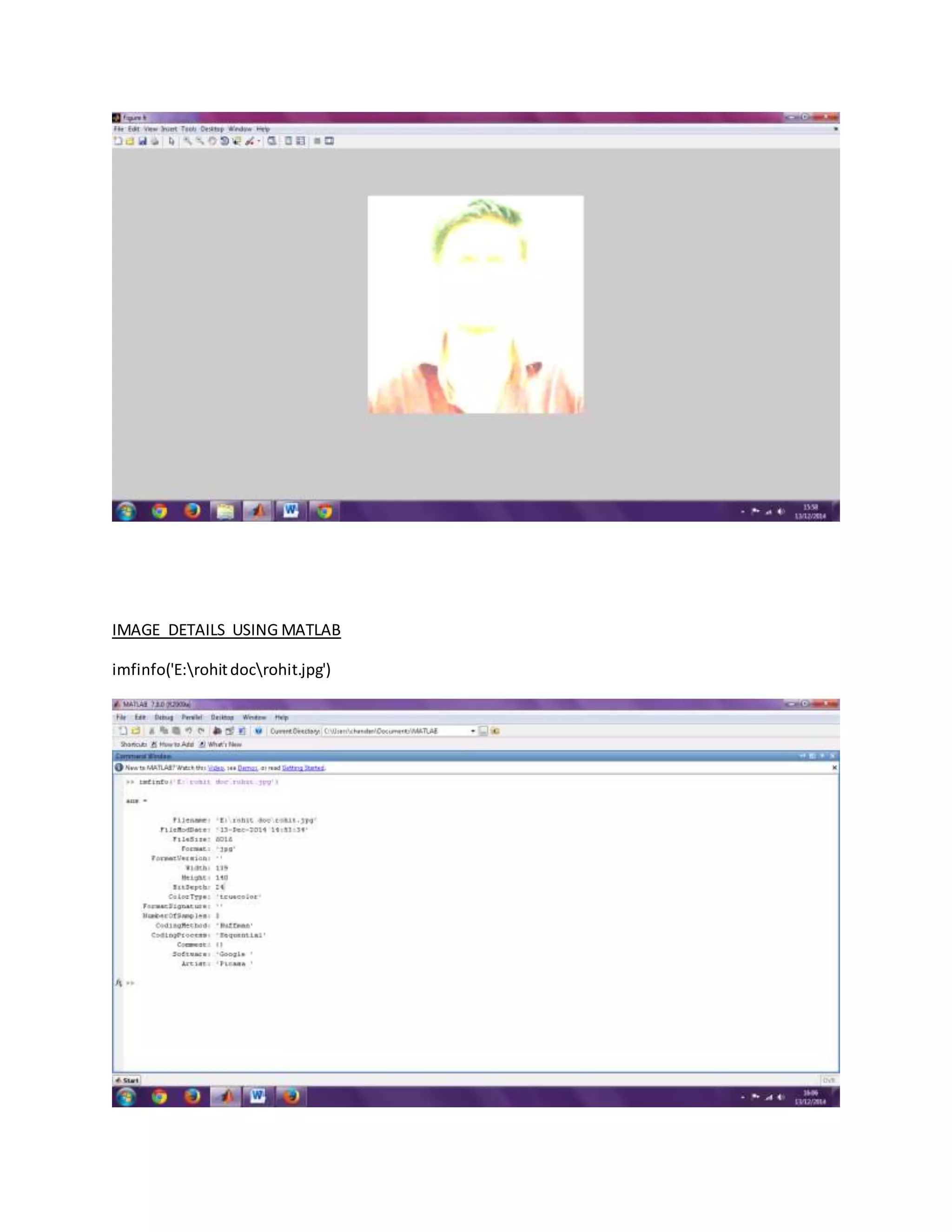 basic of Image processing using matlab | DOCX