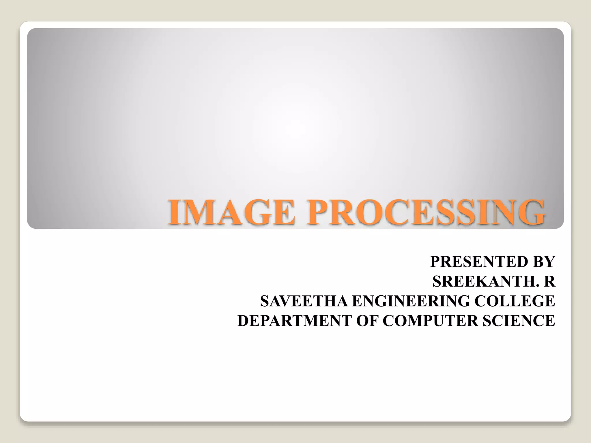 Image processing | PPT