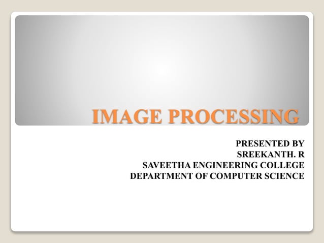 Image processing | PPT