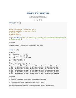Image Processing in R | PDF
