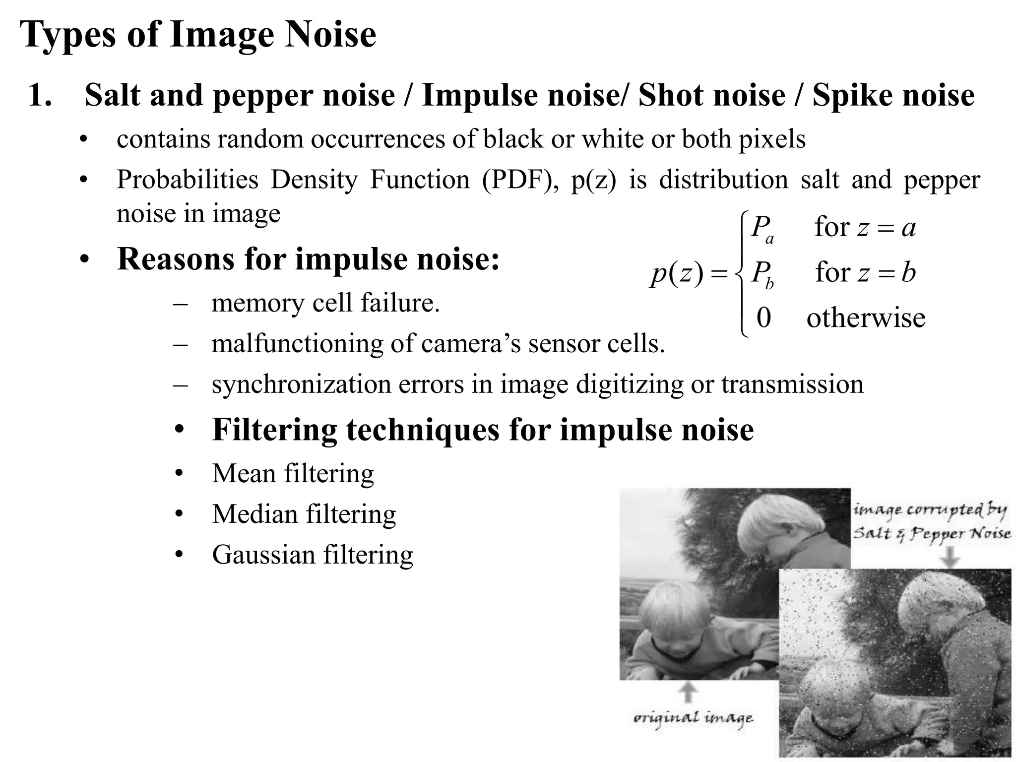 Image processing, Noise, Noise Removal filters | PDF