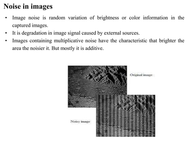 Image processing, Noise, Noise Removal filters | PDF