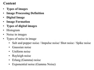 Image processing, Noise, Noise Removal filters | PDF