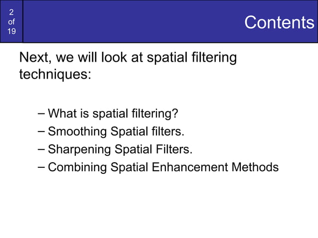 Image processing spatialfiltering | PPT