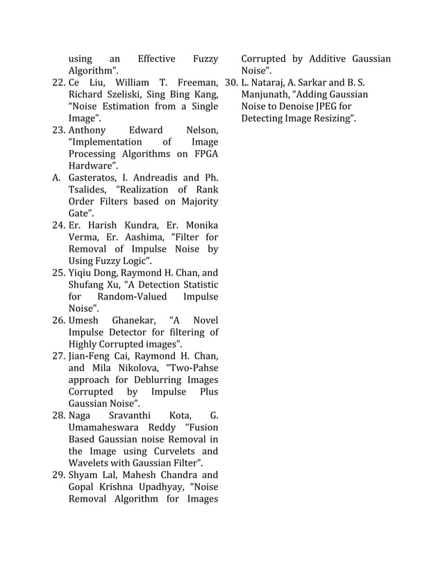 Comparative study of Salt & Pepper filters and Gaussian filters | PDF ...