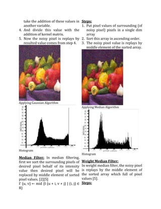 Comparative study of Salt & Pepper filters and Gaussian filters | PDF