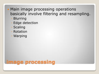 Image Processing and Computer Vision | PPTX
