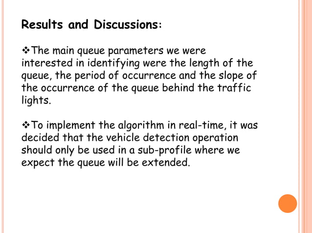Image Processing Applied To Traffic Queue Detection Algorithm | PPT