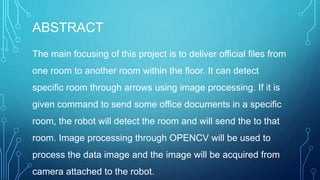 Image processing based autonomous service robot | PPT