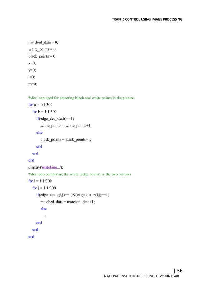 Final Project Report on Image processing based intelligent traffic control system+matlab gui | PDF