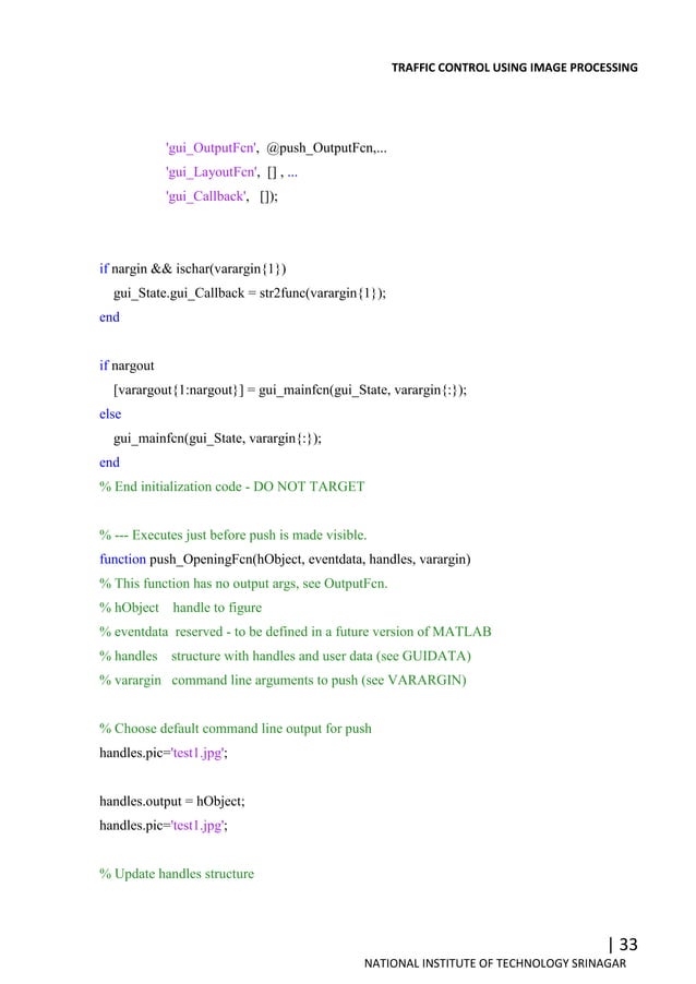 Final Project Report on Image processing based intelligent traffic ...