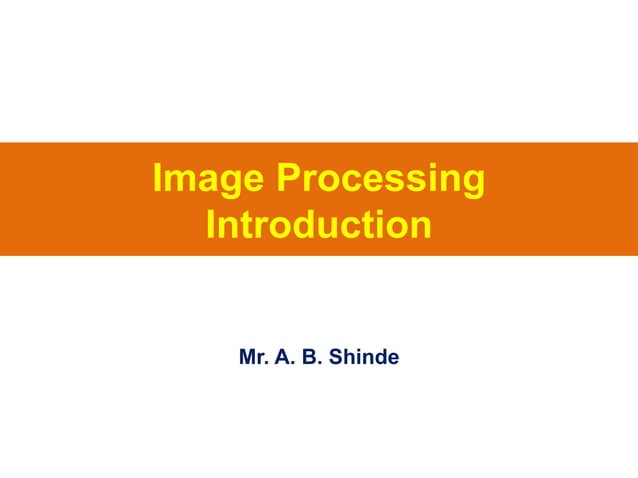 Image Processing Basics | PPSX