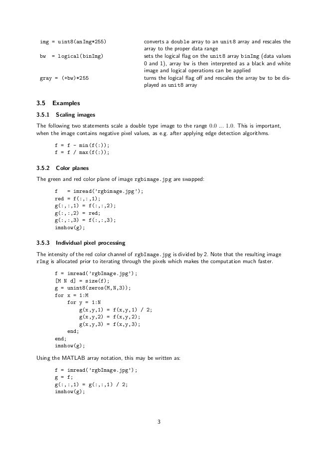 Image processing basics using matlab