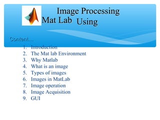 Image processing for robotics | PPT