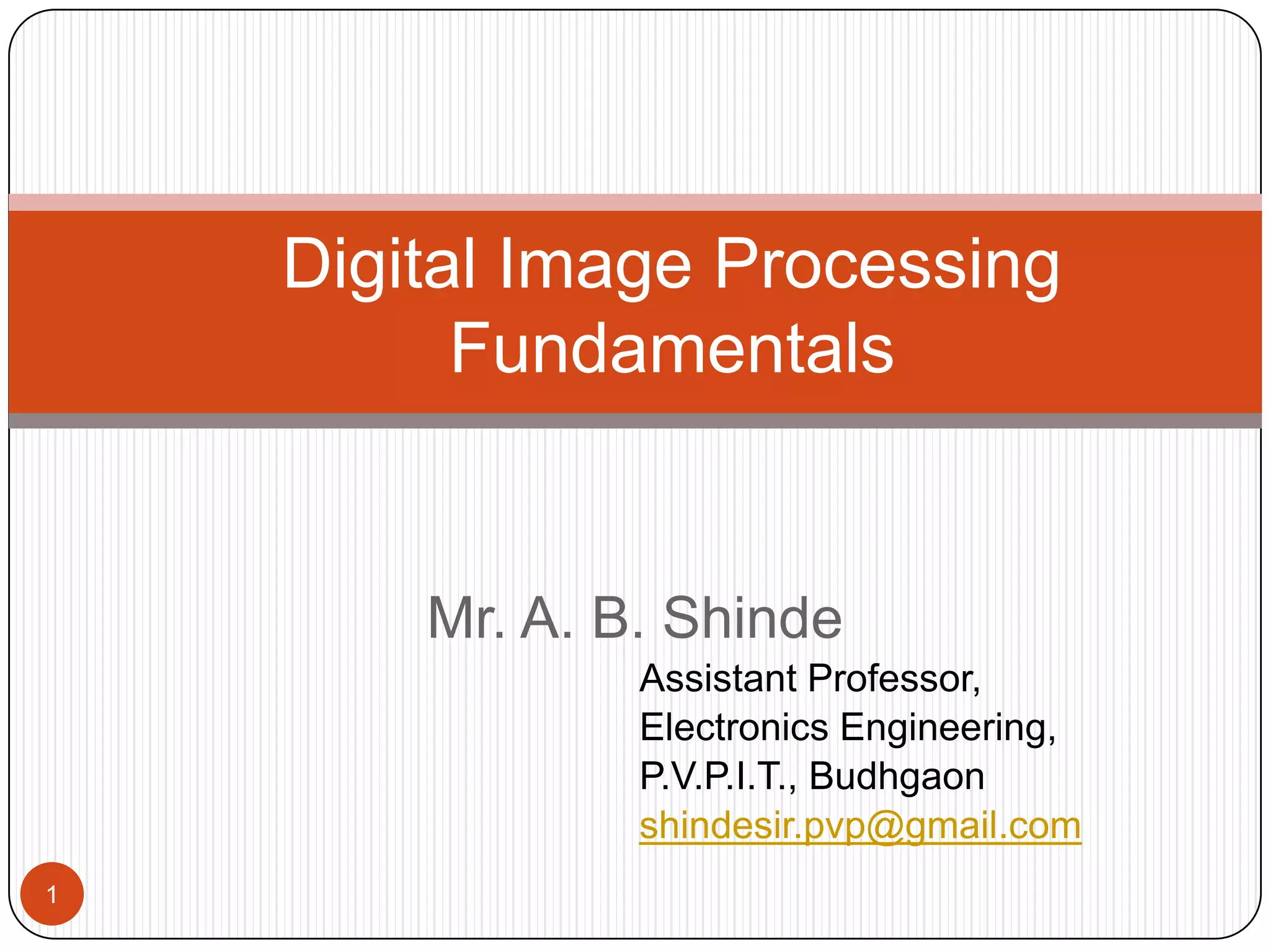 Image processing fundamentals | PDF