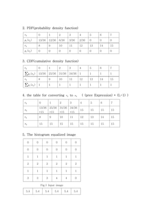 Image processing - Histogram Equalization | PDF
