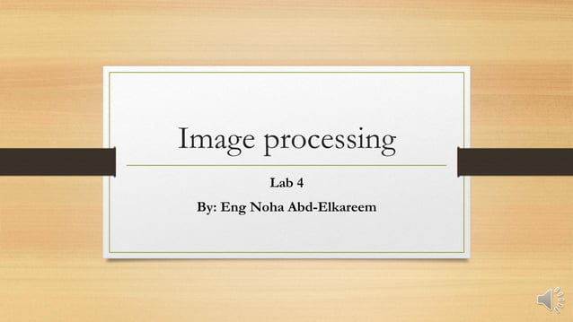 Image processing lab4.pdf image processing | PDF