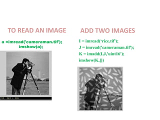 Image processing on matlab presentation | PPSX