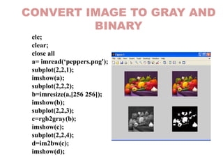 Image processing on matlab presentation | PPSX