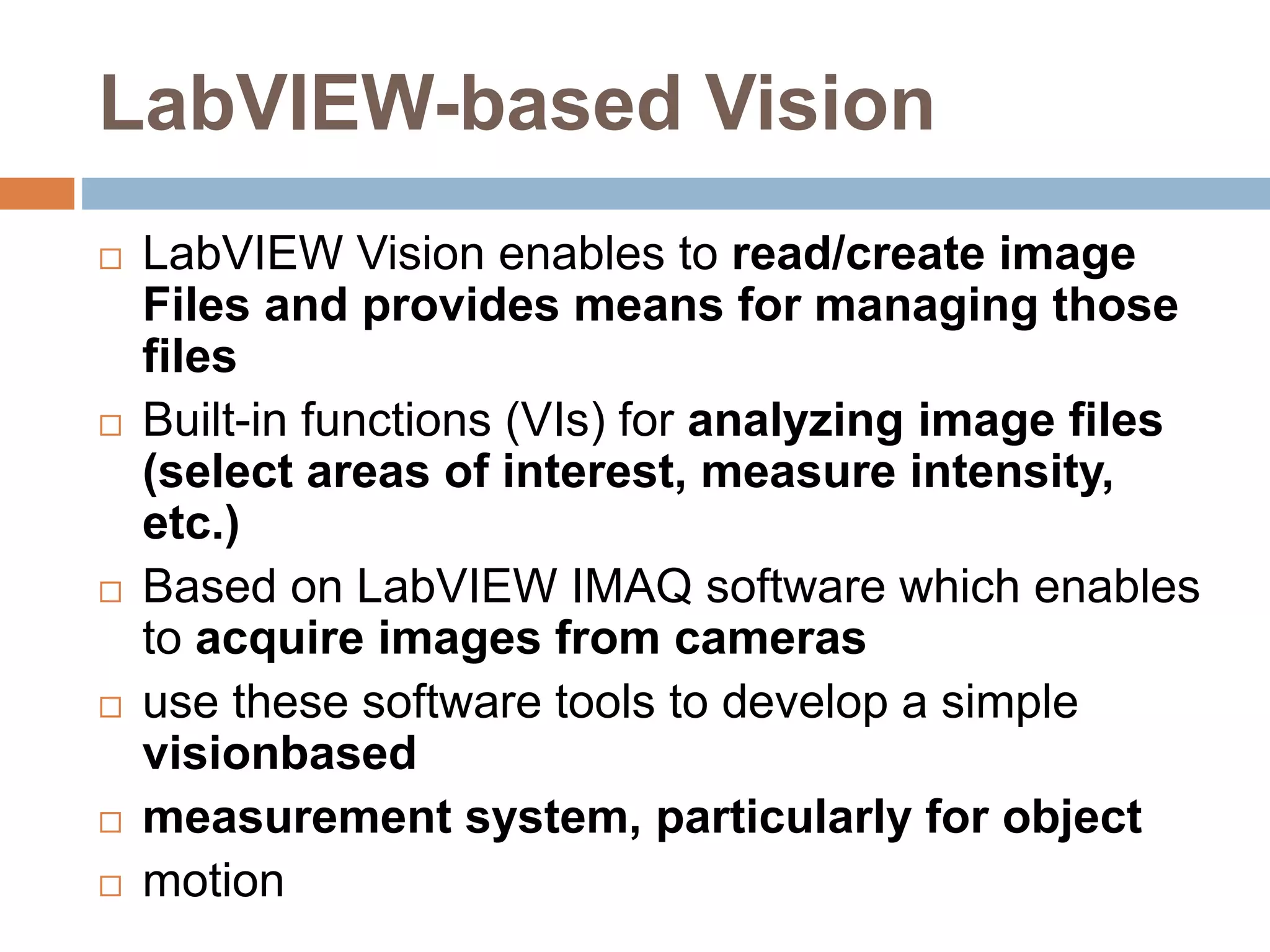 Image processing using labview | PPTX