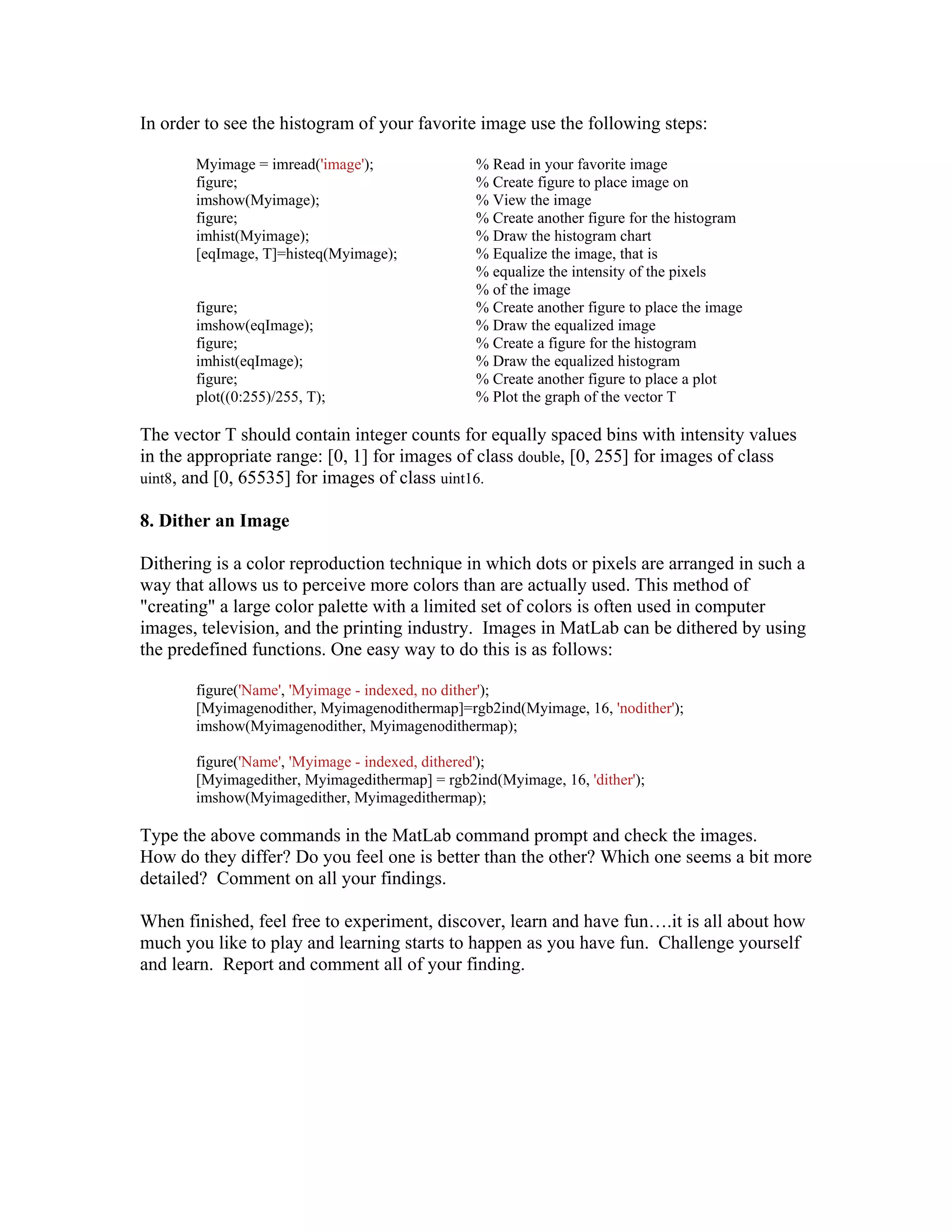 Image processing with matlab | PDF