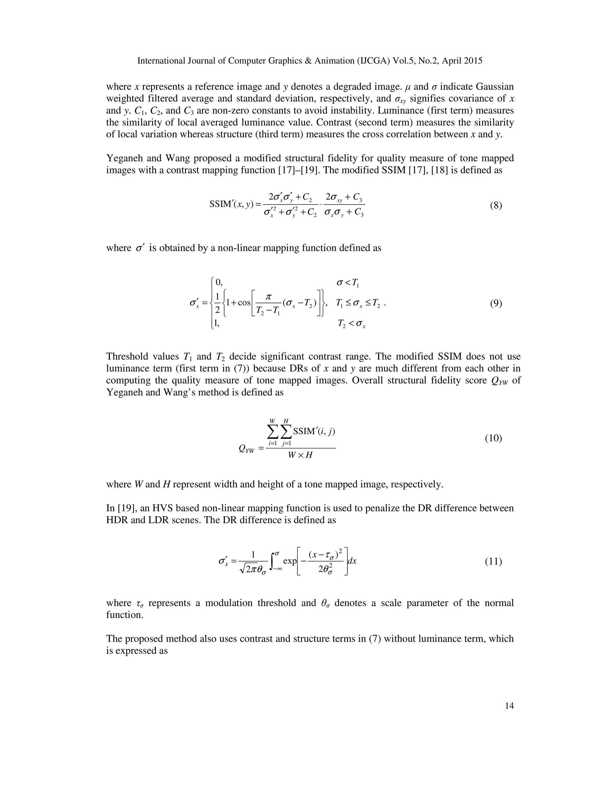 Image Quality Assessment of Tone Mapped Images | PDF