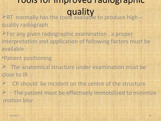 radiographic Image quality by Astuti Mishra | PPT