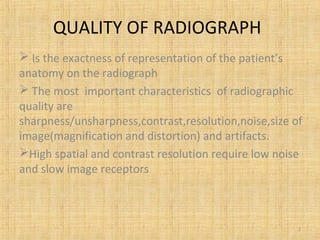 radiographic Image quality by Astuti Mishra | PPT