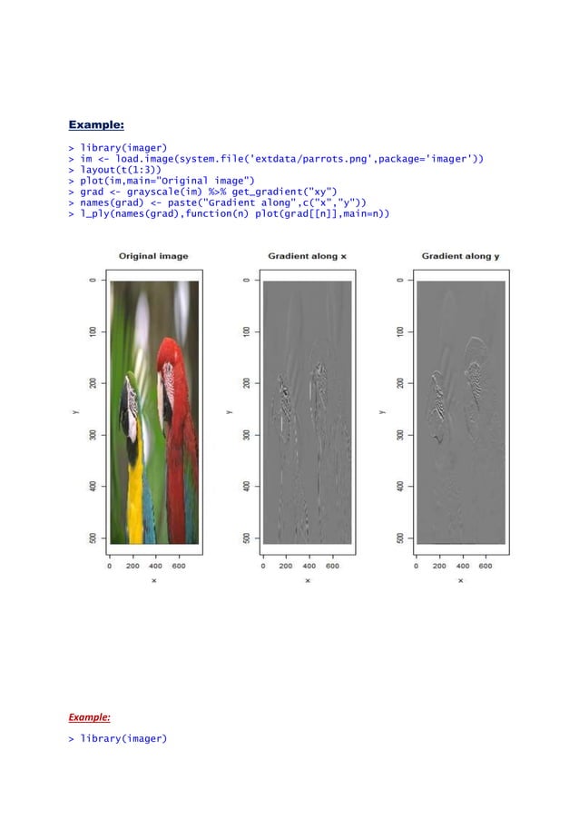 imager package in R and examples.. | PDF
