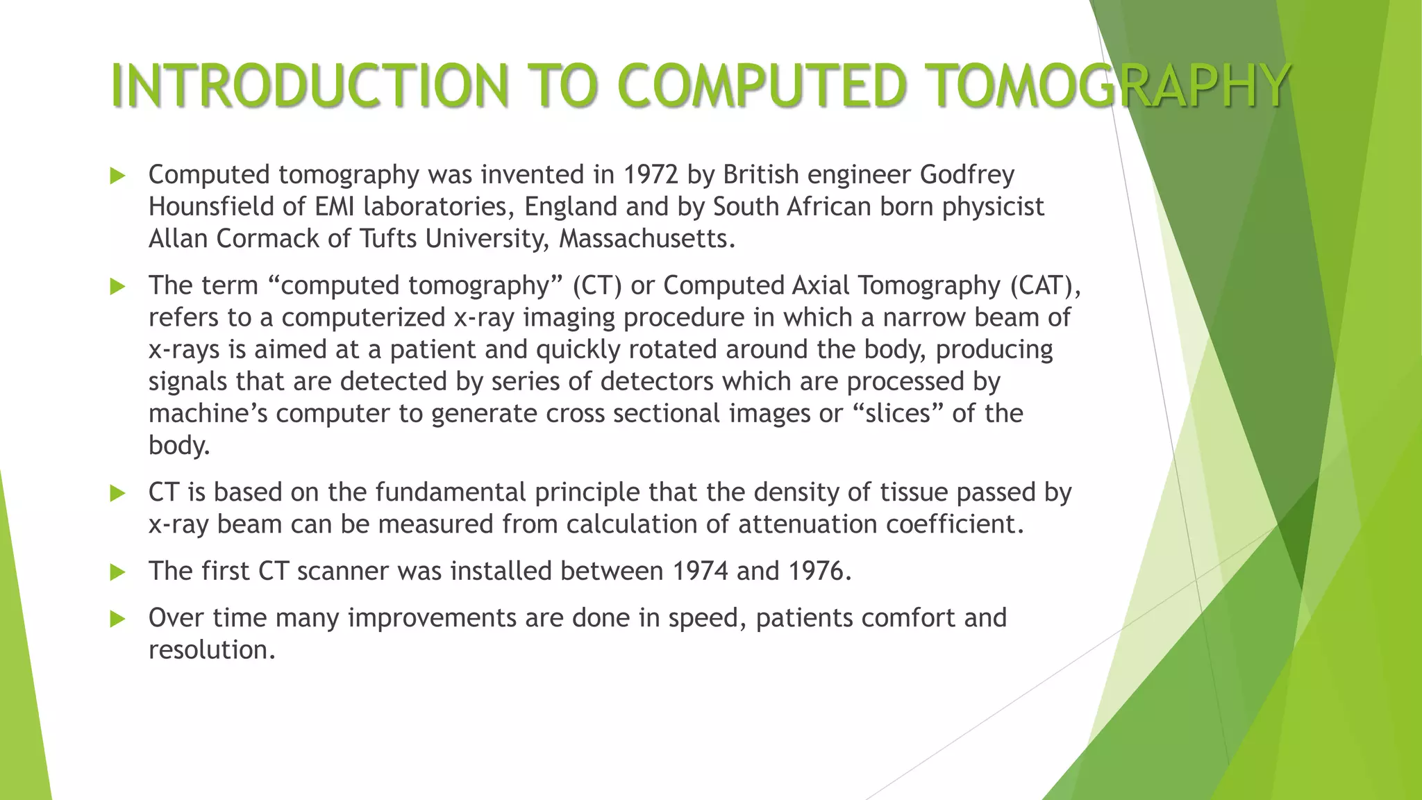 CT Image reconstruction | PPTX