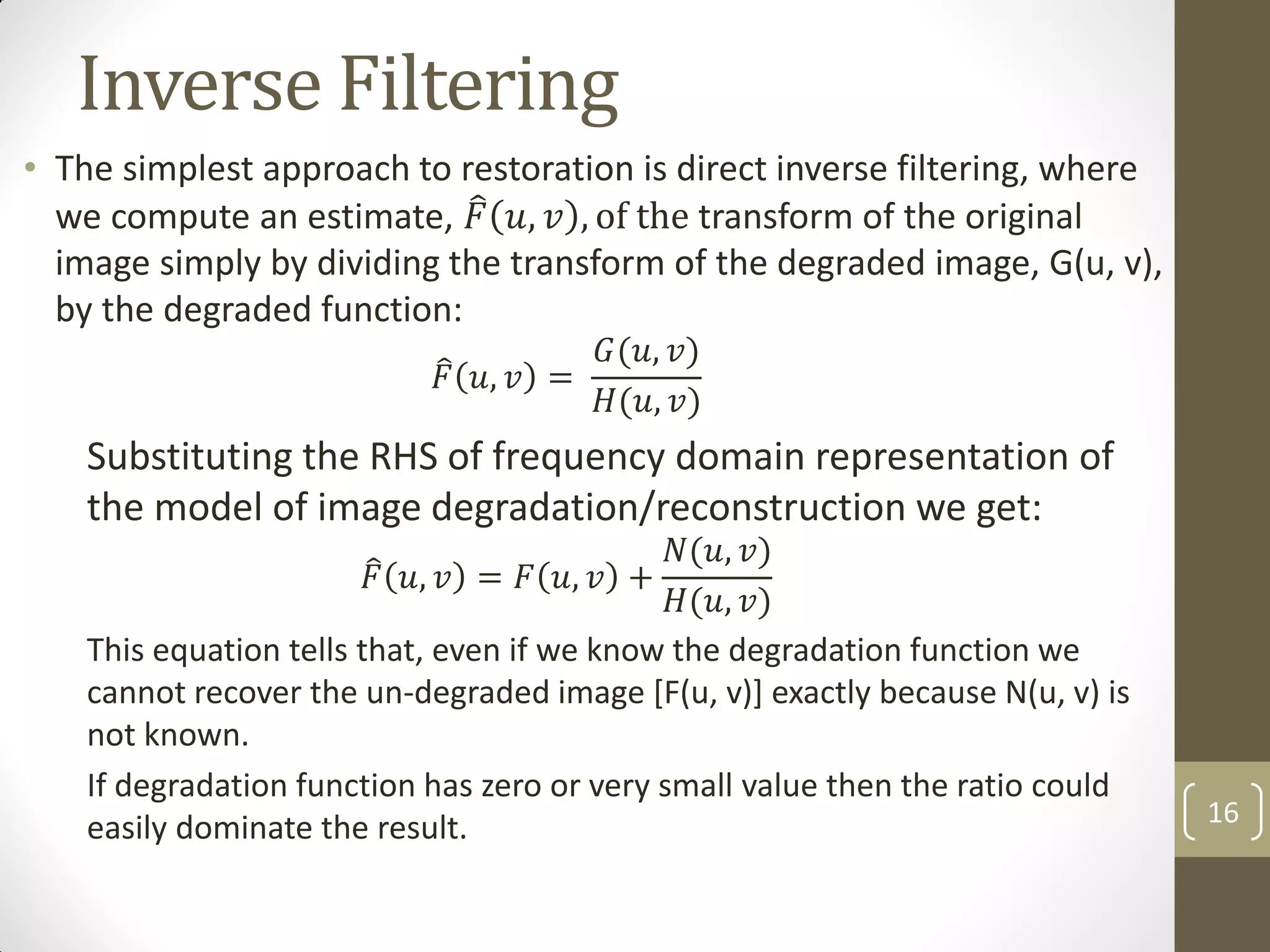 Image restoration and reconstruction | PDF
