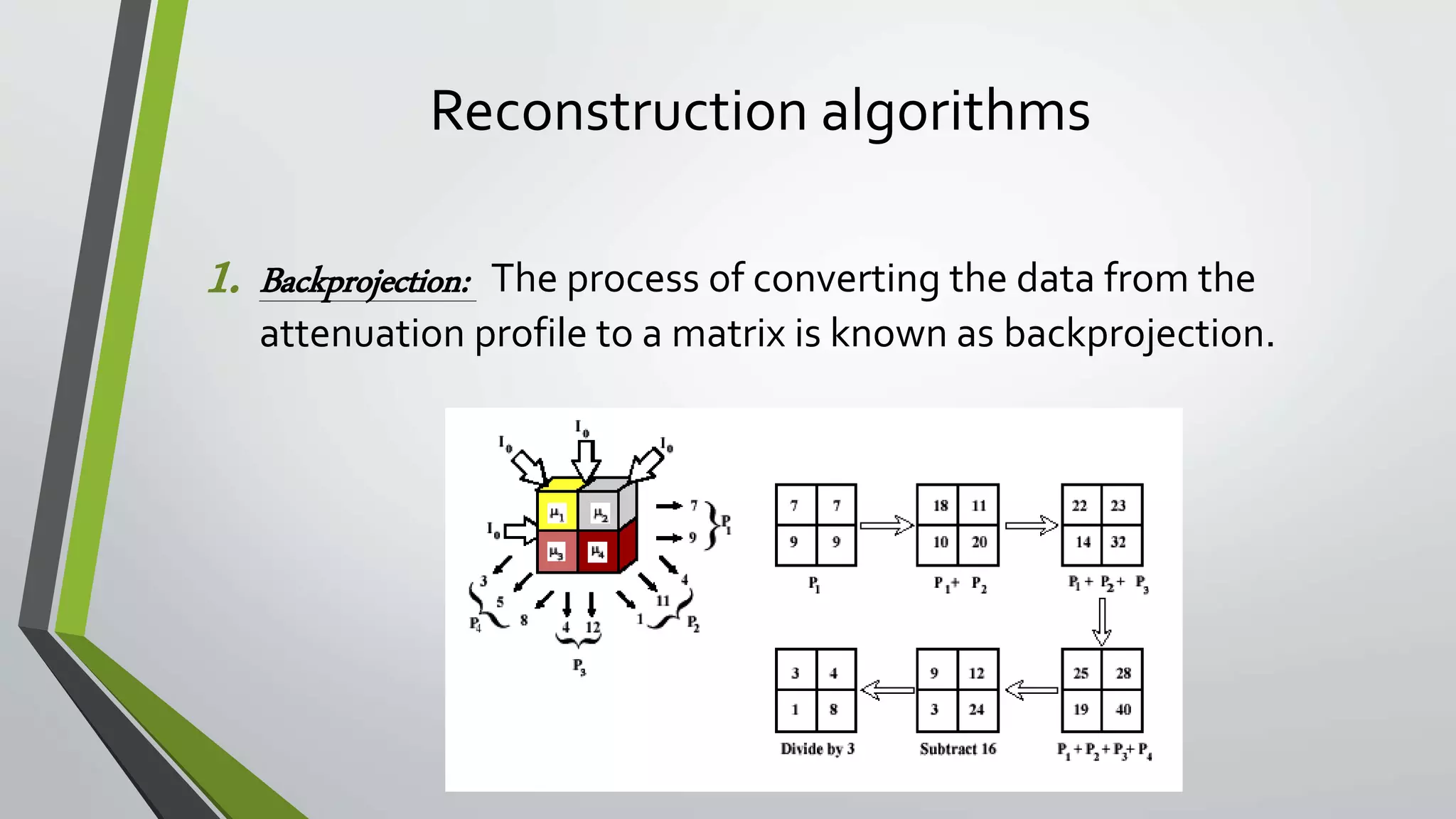 Image reconstruction in computed tomography | PPTX