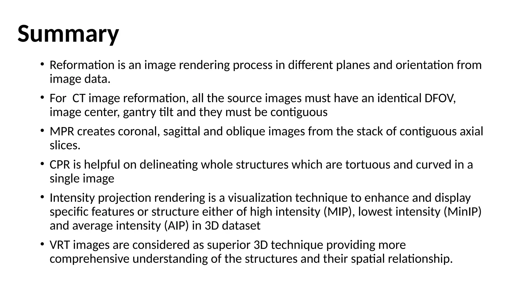 IMAGE REFORMATION TECHNIQUES IN CT-SABBU.pptx