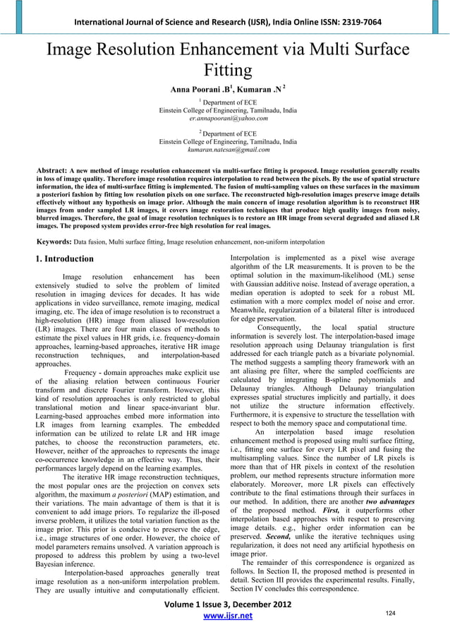 Image resolution enhancement via multi surface fitting | PDF