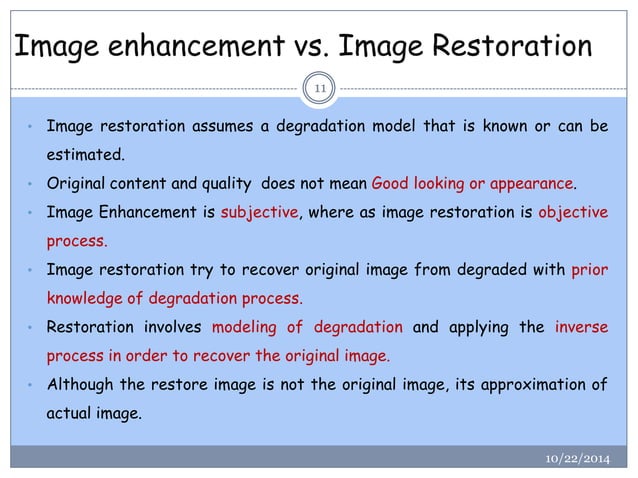Image Restoration (Digital Image Processing) | PDF