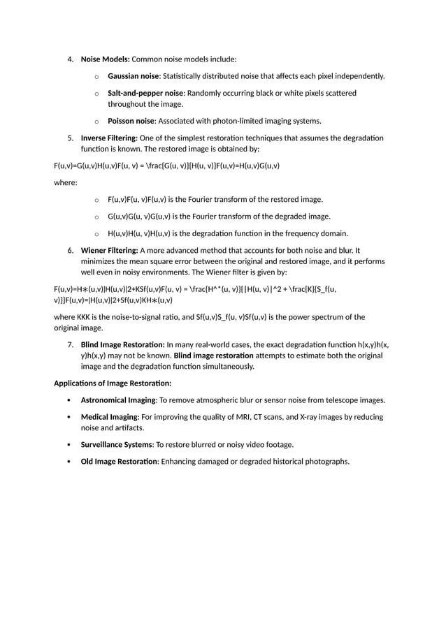 Image restoration and Compression in Digital Image Processing.docx | Photo Editing Software ...