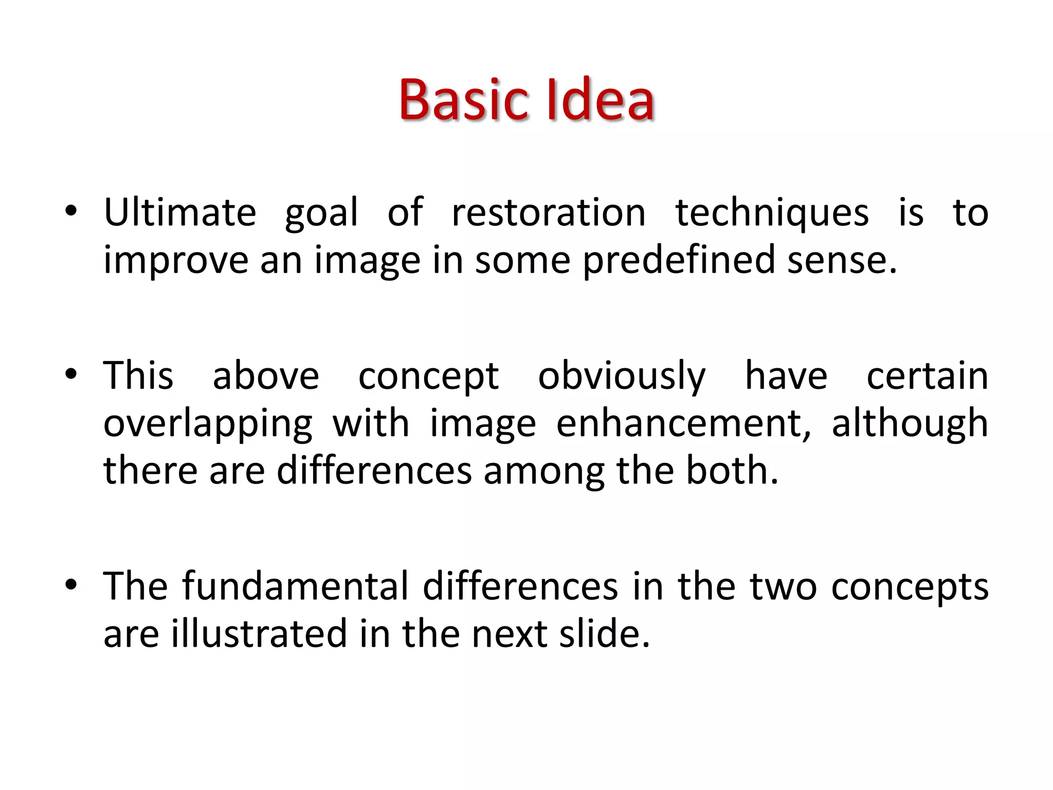 Digital Image restoration | PPTX