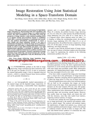 Image Restoration Using Joint Statistical Modeling in a Space-Transform Domain | PDF
