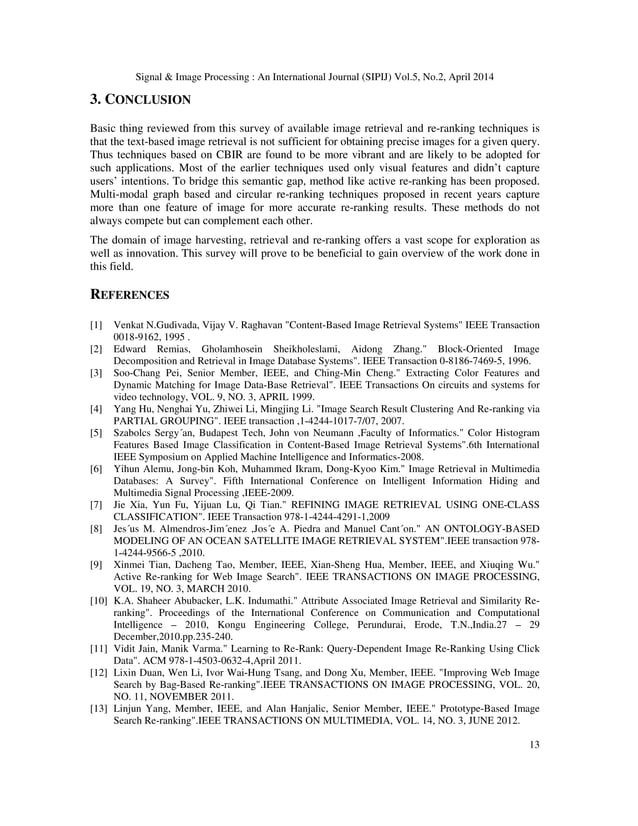 Image retrieval and re ranking techniques - a survey | PDF