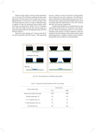Image reversal resist photolithography of silicon based platinum and ...