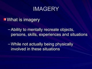 Mantal imagery training for sport | PPT