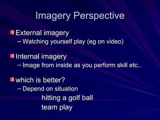 Mantal imagery training for sport | PPT