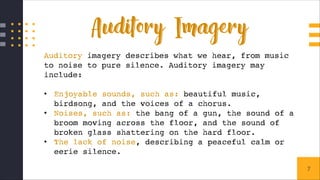 Imagery in Literature // Creative writing for SHS students | PDF ...