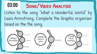 Complete the Graphic organizer based on the the song. | PPT